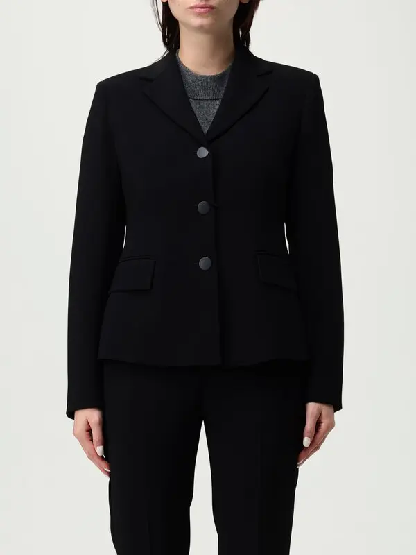 Max Mara Single Breasted Blazer - Black