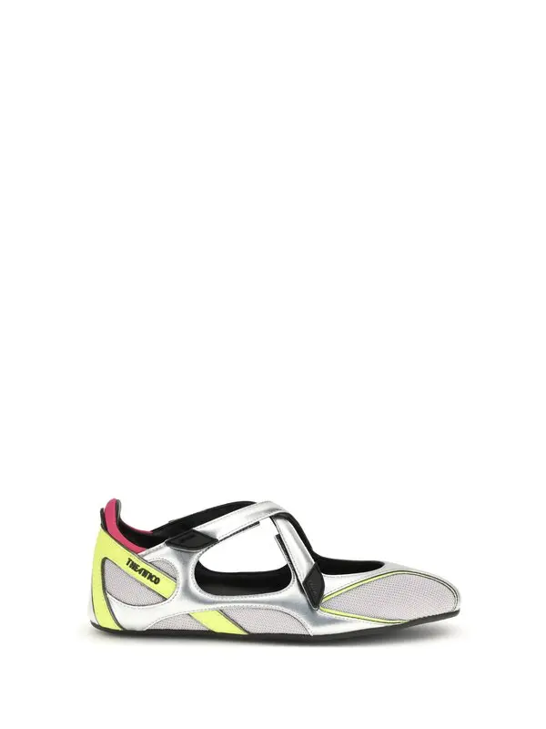 Attico Floor 01 Ballerinas - Silver