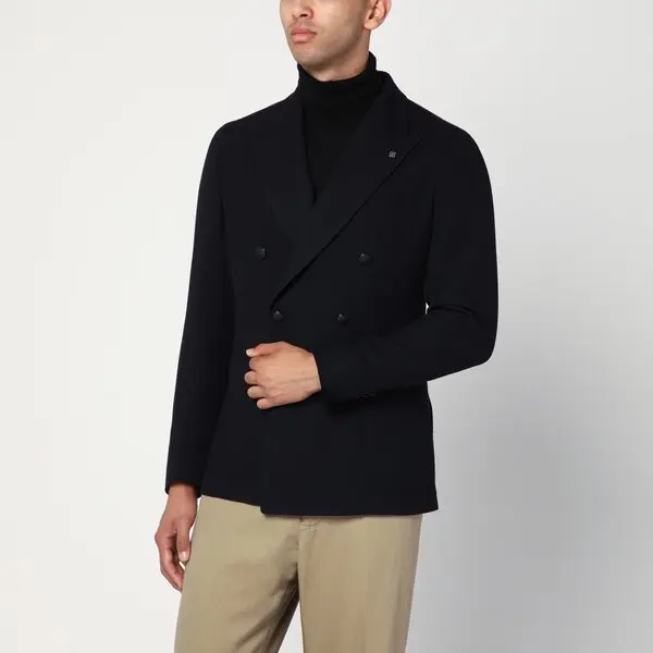 Tagliatore Double-breasted Wool Jacket - Blue