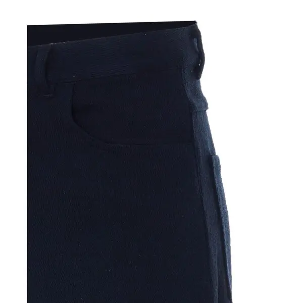 Auralee Silk Denim Wide Shorts - Black