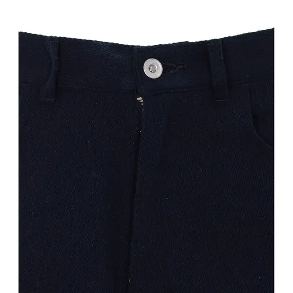 Auralee Silk Denim Wide Shorts - Black