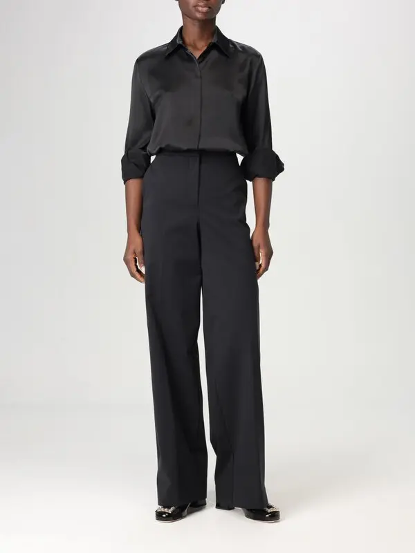 Max Mara High-waisted Wide-leg Pants - Black