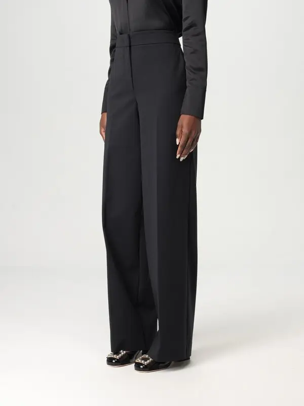 Max Mara High-waisted Wide-leg Pants - Black