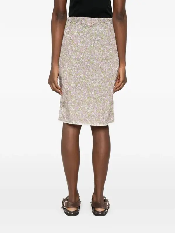 Prada Re-nylon Floral Print Midi Skirt