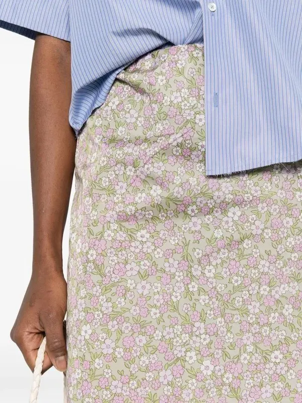 Prada Re-nylon Floral Print Midi Skirt