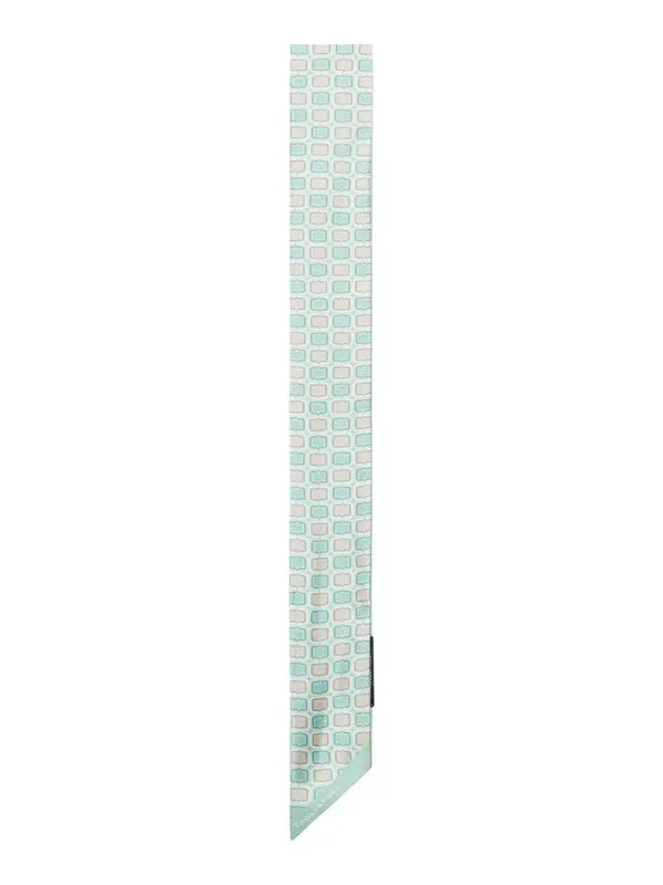Tagliatore Scarf With Geometric Print - Green