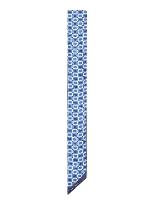 Tagliatore Scarf With Geometric Print - Blue
