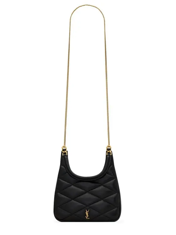Saint Laurent Sade Quilted Lambskin Leather Hobo Bag