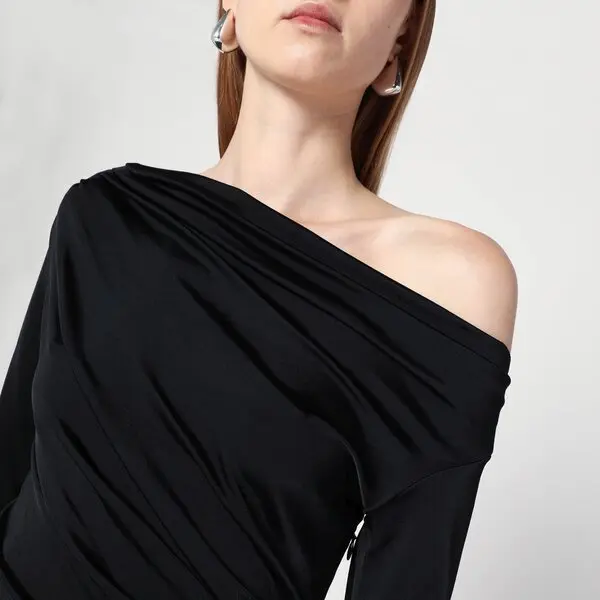 Victoria Beckham Long Sleeve Ruched Dress