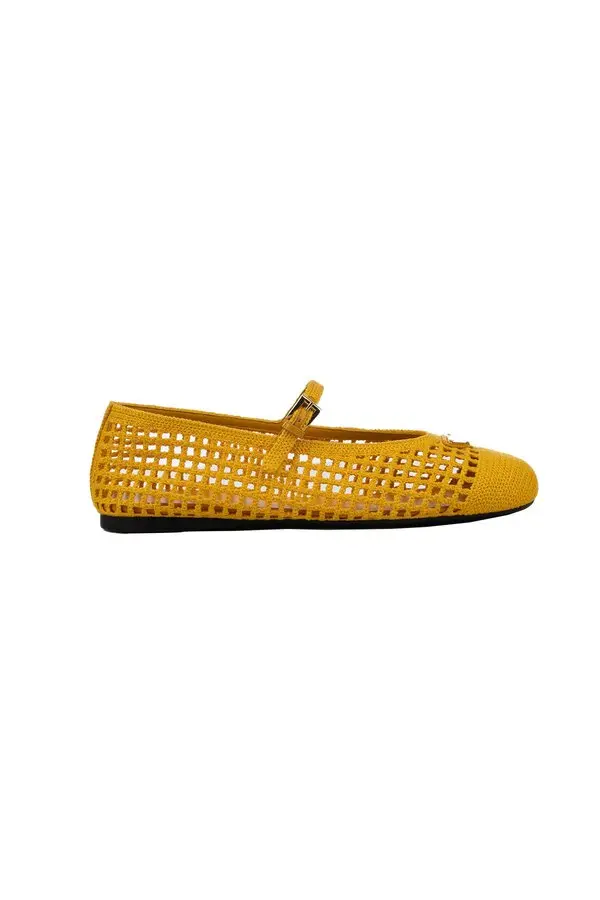 Prada Woven Mary Jane Flats - Multicolor