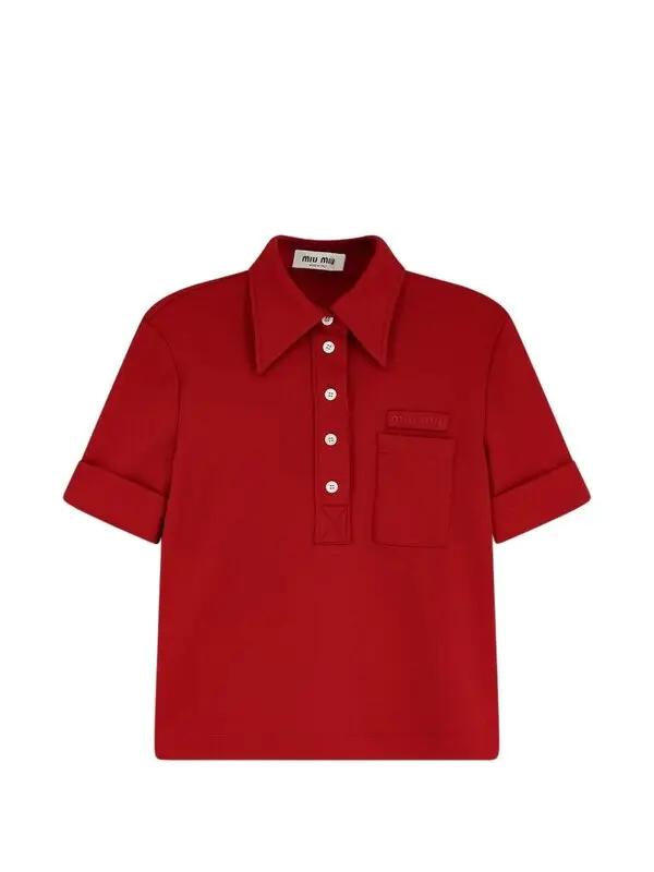 Miu Miu Jersey Tec Polo Shirt