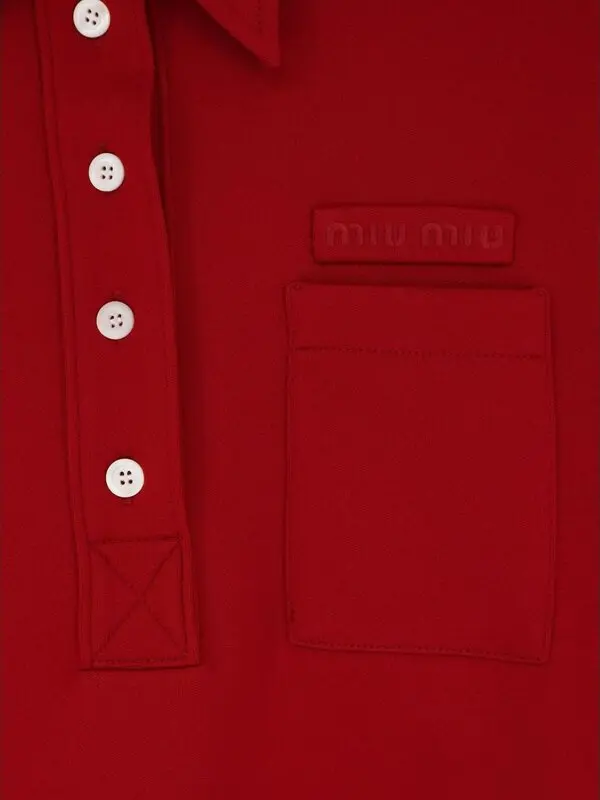 Miu Miu Jersey Tec Polo Shirt