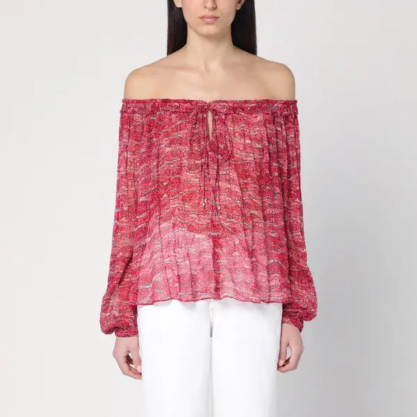 Isabel Marant Étoile Off-the-shoulder Printed Top