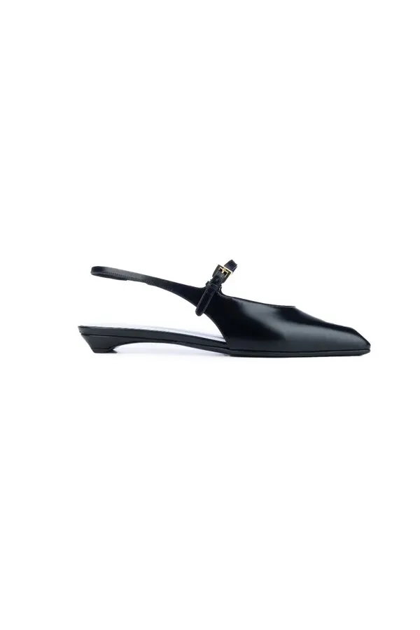 Prada Slingback Flats With Buckled Strap - Multicolor