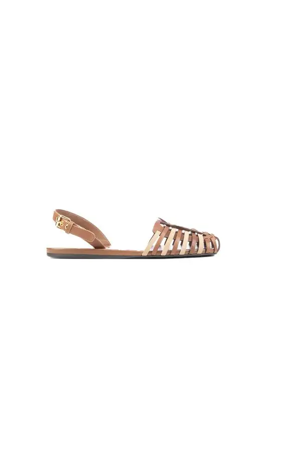 Miu Miu Woven Slingback Flats - Multicolor