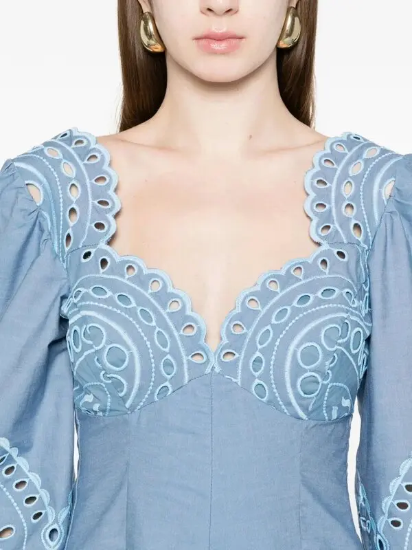 Charo Ruiz Ibiza Embellished Cotton Mini Dress