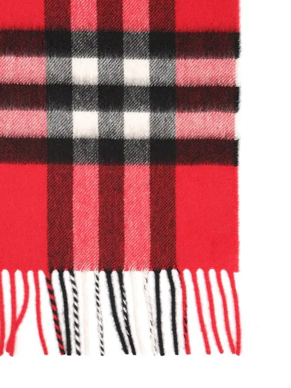 Burberry Check Cashmere Scarf - Red