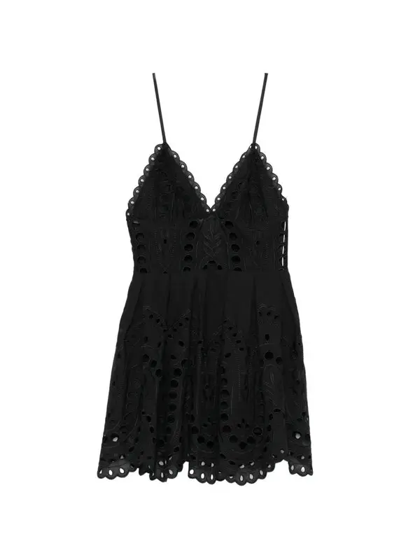 Charo Ruiz Ibiza Lace Trimmed Short Dress