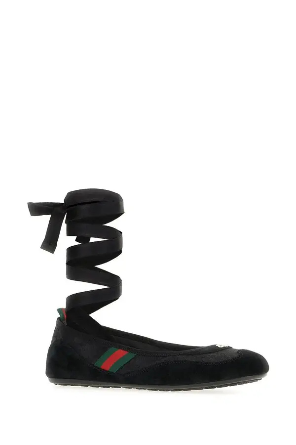 Gucci Ballet Flats With Ribbon Fastening - Multicolor