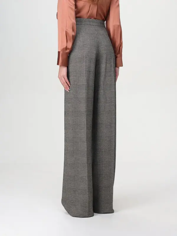 Max Mara Plaid Wide Leg Trousers
