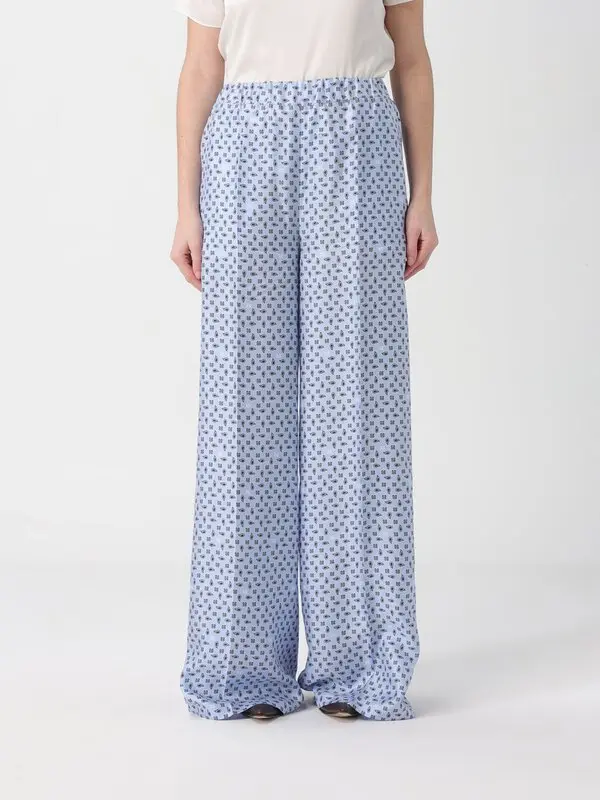 Max Mara Paisley Print Wide Leg Trousers - Blue