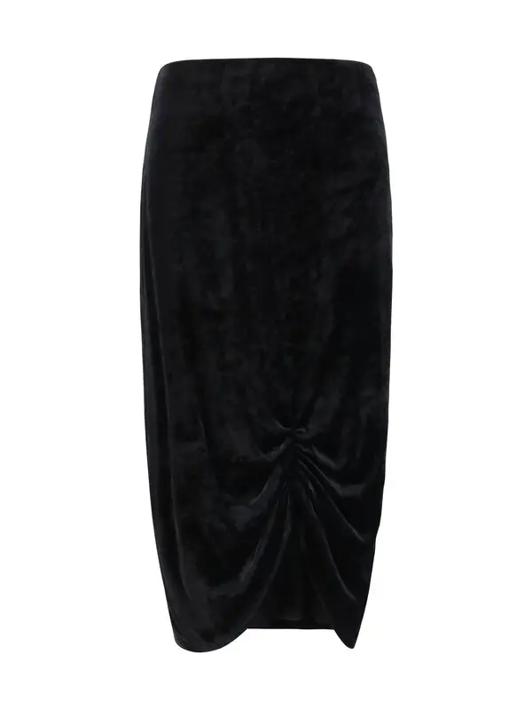 Valentino Garavani Velvet Draped Skirt - Black