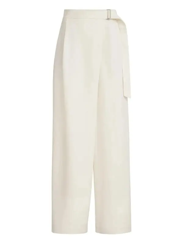 Brunello Cucinelli Linen Striped Pants - Multicolor