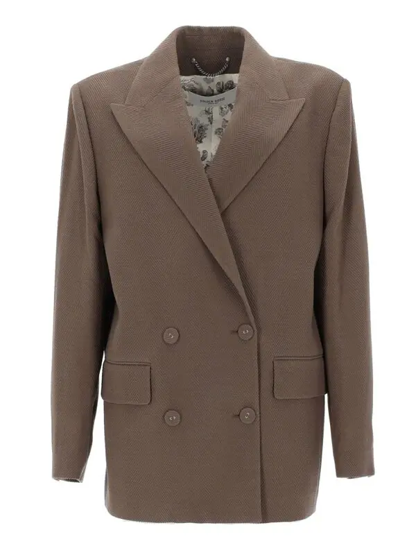 GOLDEN GOOSE Double-breasted Wool Blazer - Multicolor