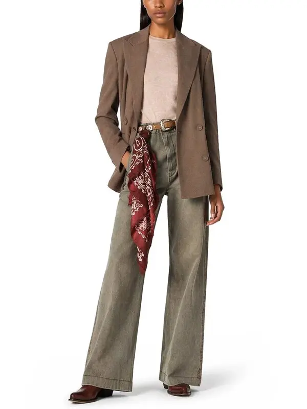 GOLDEN GOOSE Double-breasted Wool Blazer - Multicolor