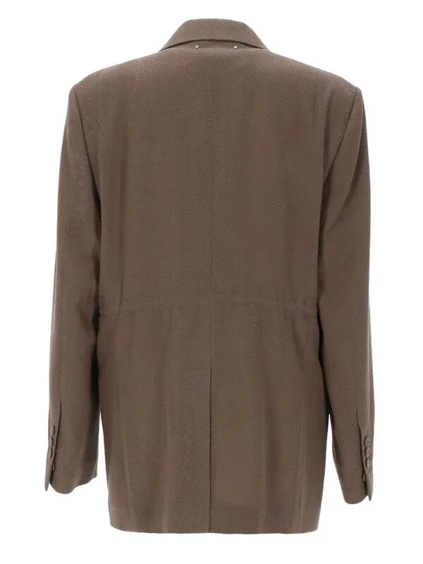 GOLDEN GOOSE Double-breasted Wool Blazer - Multicolor