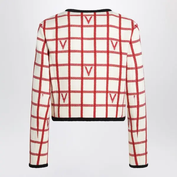 Valentino Garavani Check Vlogo Pattern Jacket