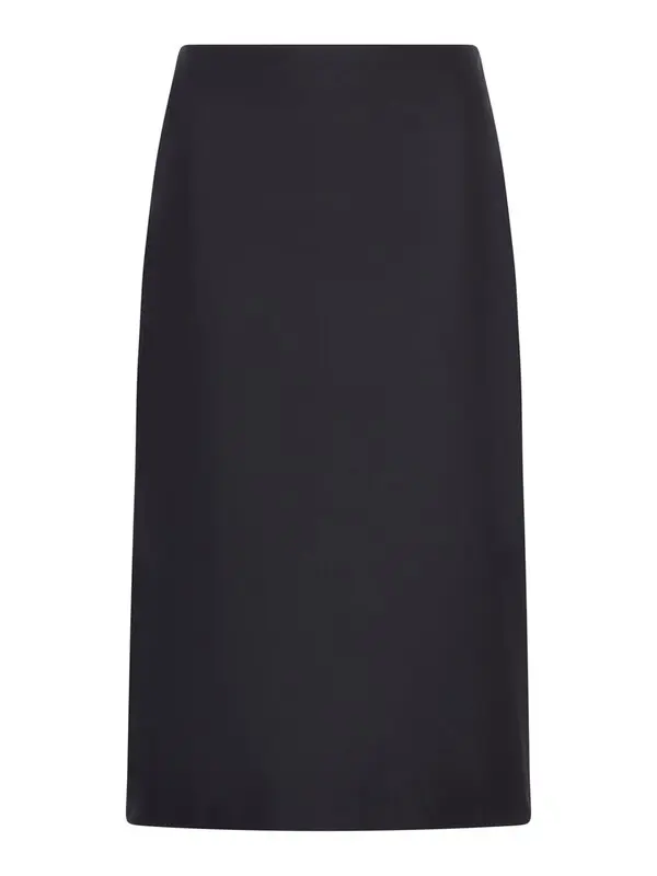 JIL SANDER High-waisted Technical Fabric Skirt - Black