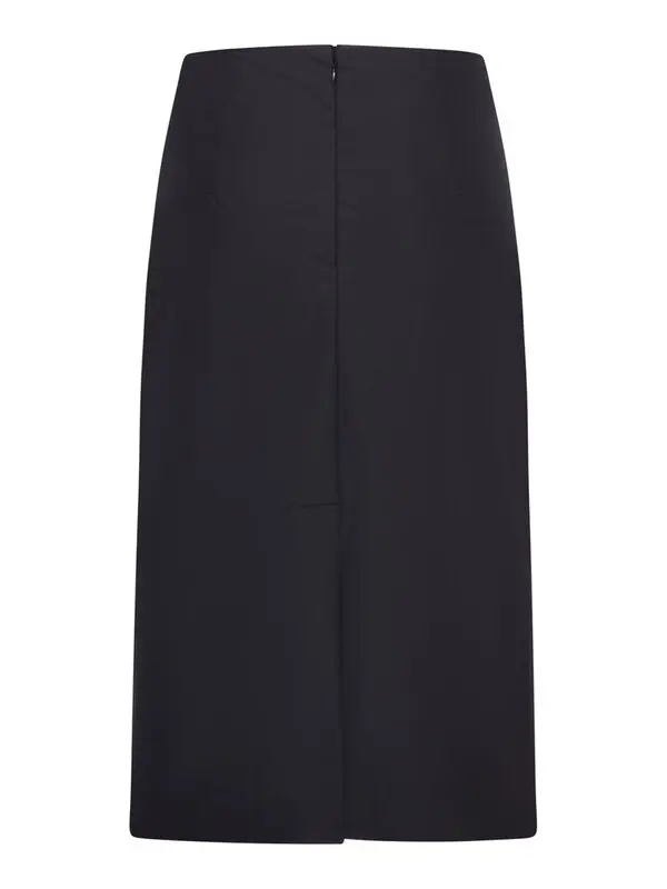 JIL SANDER High-waisted Technical Fabric Skirt - Black