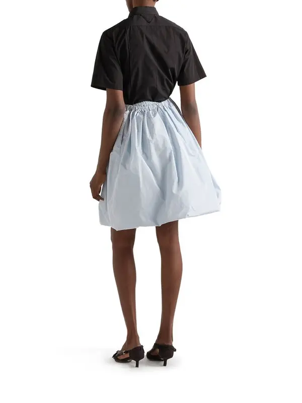 Prada Short-sleeved Poplin Shirt With Patch Pockets