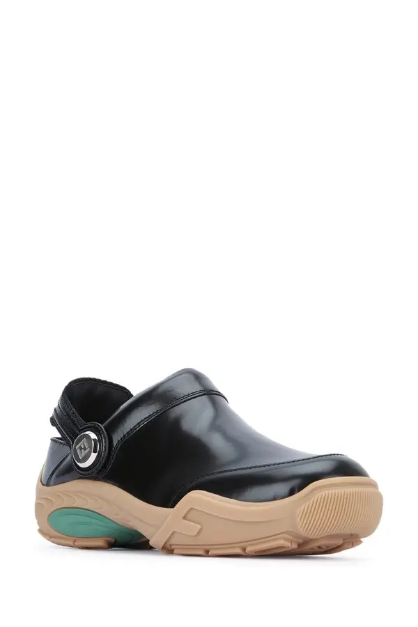 Fendi Mocassini Leather Clogs - Multicolor