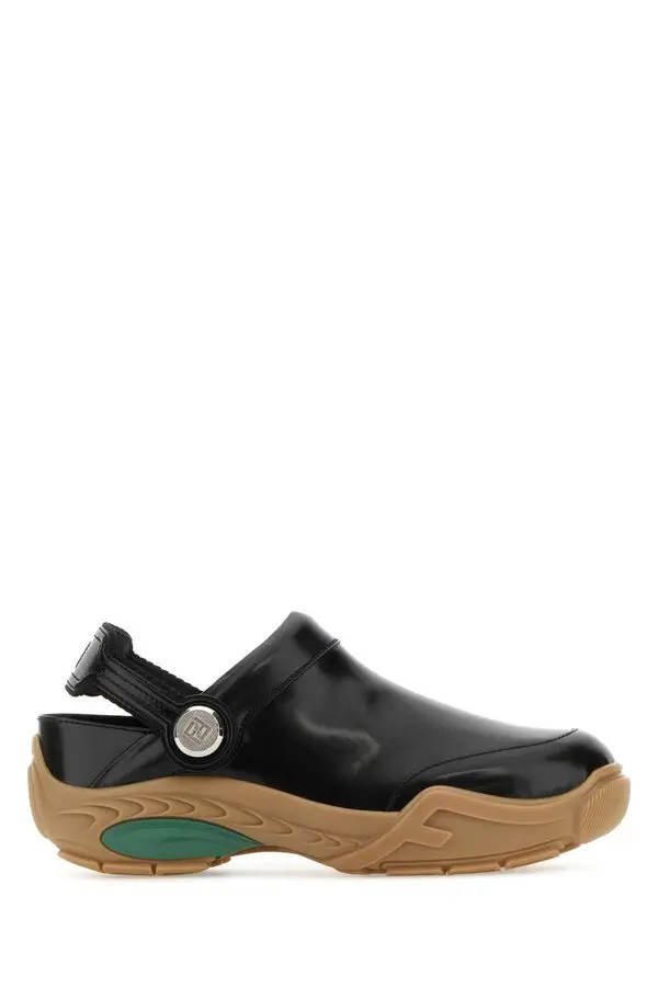Fendi Mocassini Leather Clogs - Multicolor