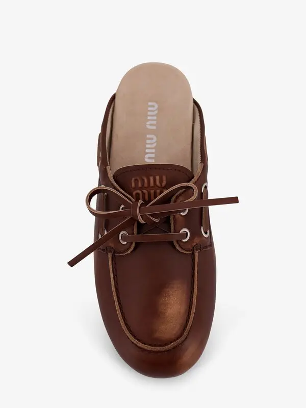 Miu Miu Leather Sabot