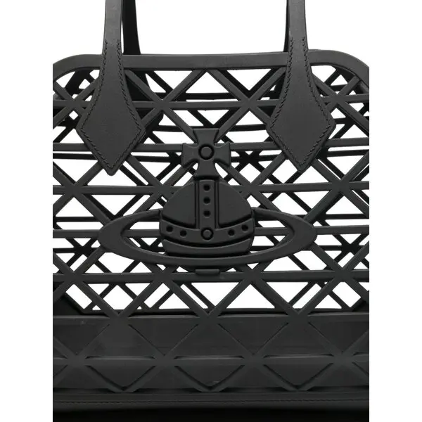 VIVIENNE WESTWOOD Tote Bag With Orb Logo Detail - Black