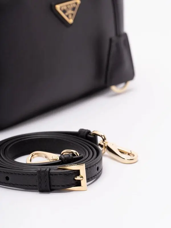 Prada Calf Leather Satchel Bag With Gold Tone Hardware - Multicolor