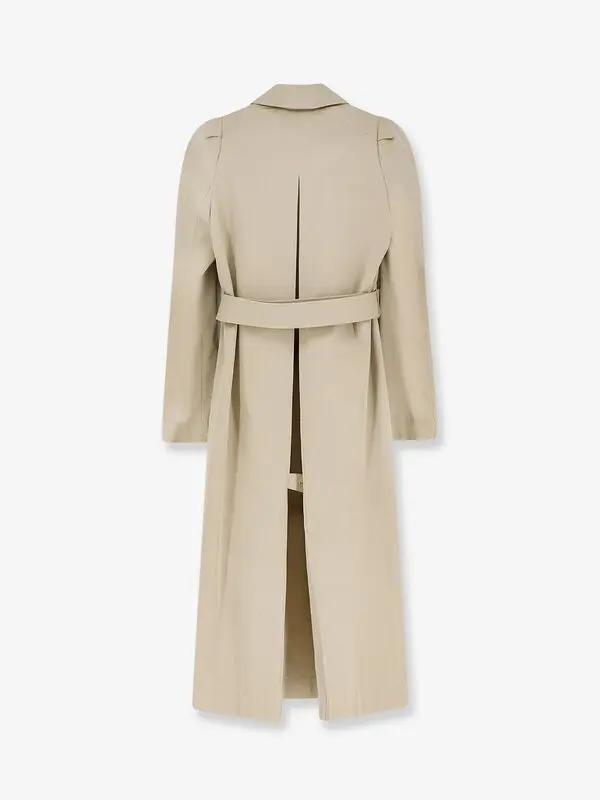 Alexander McQueen Cotton Trench With Puff Sleeves