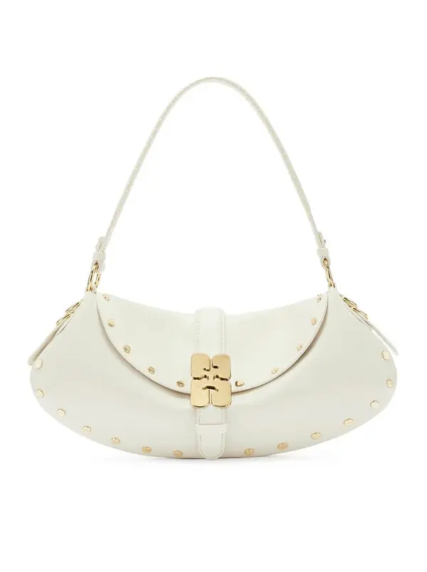 GANNI Studded Leather Shoulder Bag - Multicolor