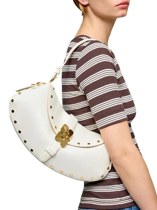 GANNI Studded Leather Shoulder Bag - Multicolor