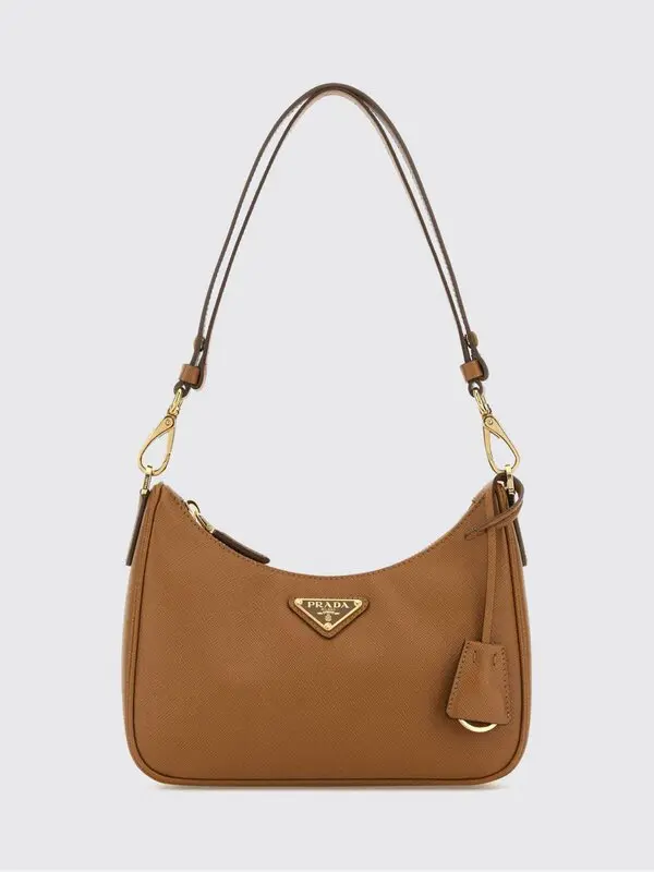 Prada Leather Tote Bag - Brown