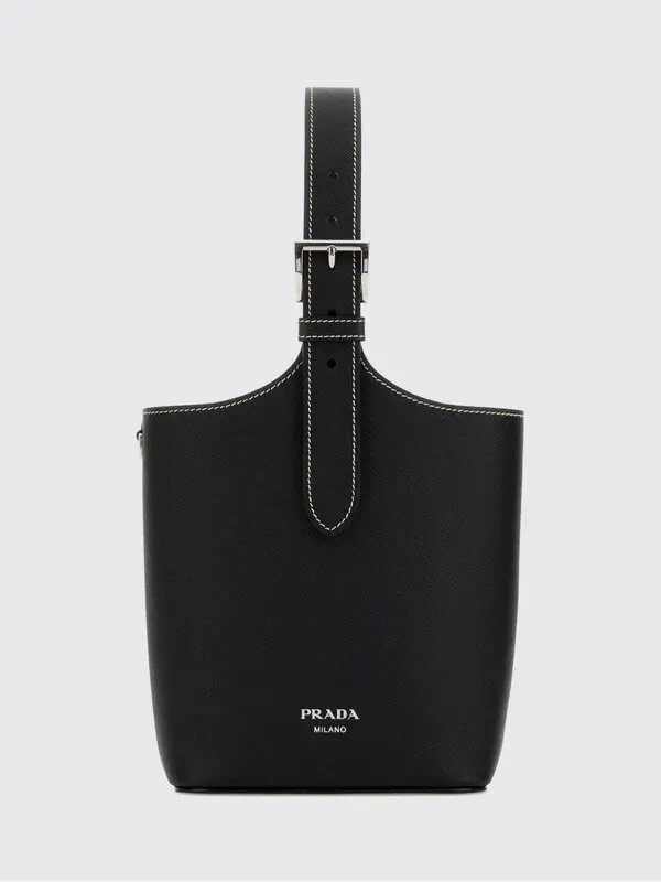Prada Leather Tote Bag - Black