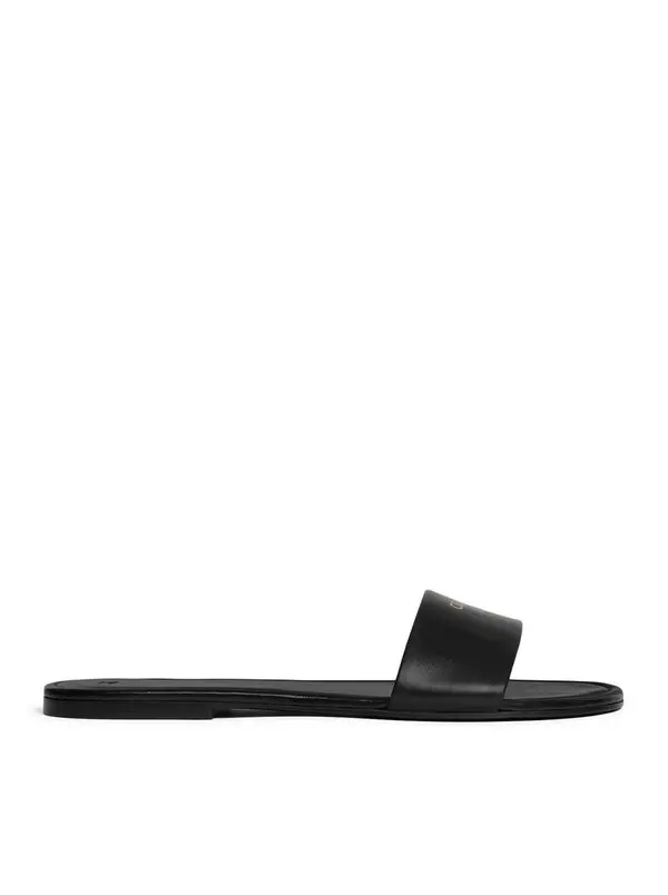 Celine Coast Mule In Lambskin - Black