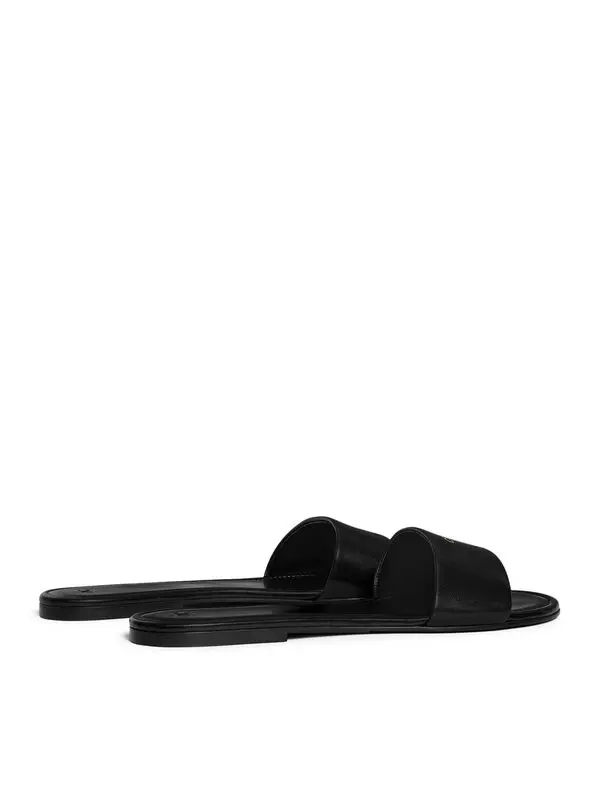 Celine Coast Mule In Lambskin - Black