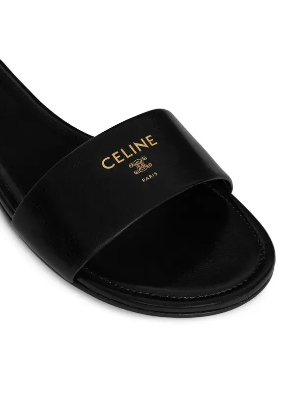 Celine Coast Mule In Lambskin - Black