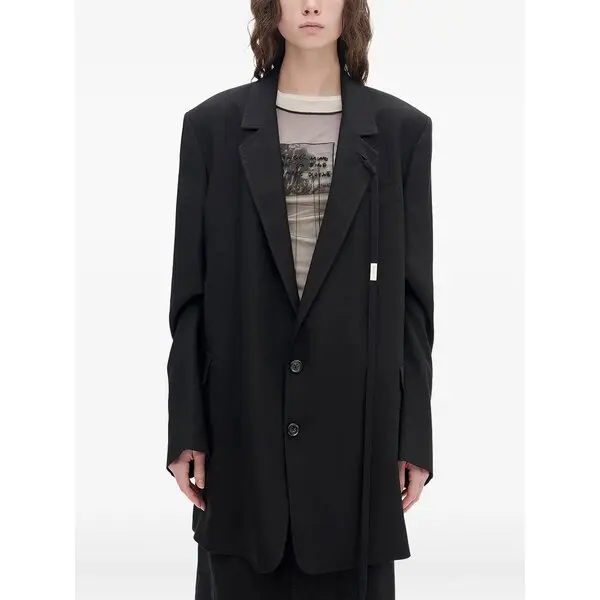 ANN DEMEULEMEESTER Button-fastening Blazer With String Embellishments