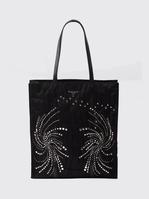 Prada Leather Tote Bag - Black