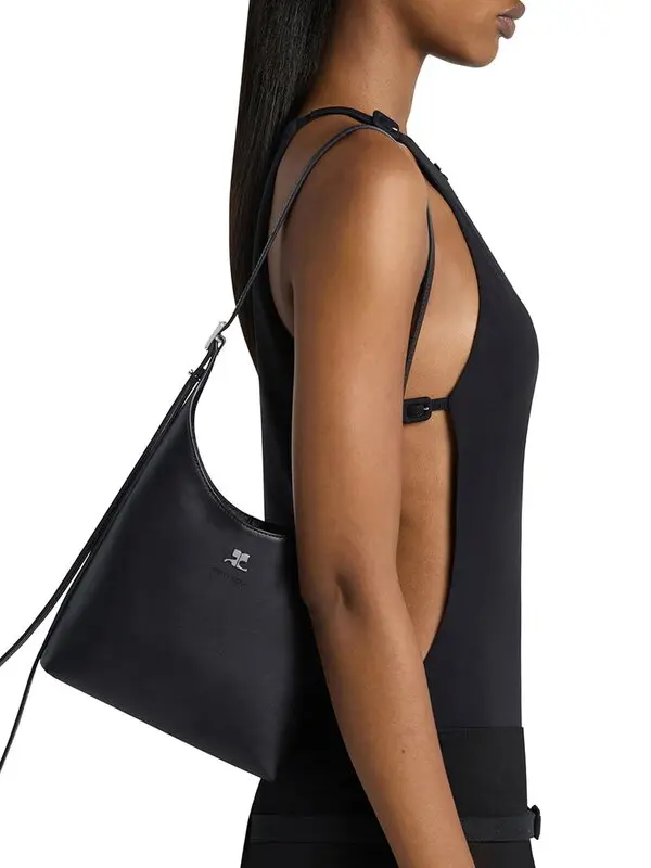 COURREGES Small Leather Tote Bag